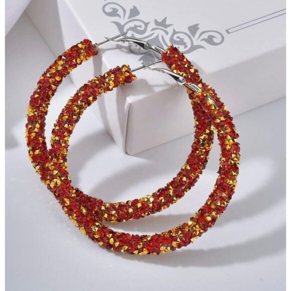 None | Jewelry | Cz Crystal Hoop Earrings Sparkling Rhinestone | Poshmark